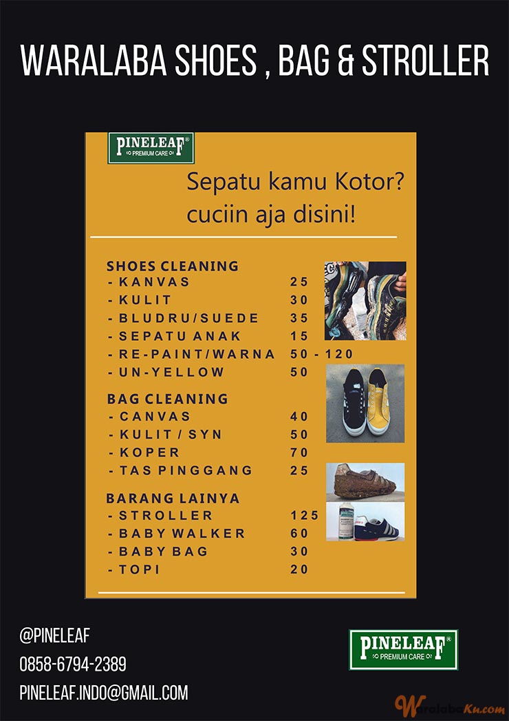 Franchise Pineleaf Shoes Clean | Peluang Bisnis Cuci Sepatu - Waralaba Ku
