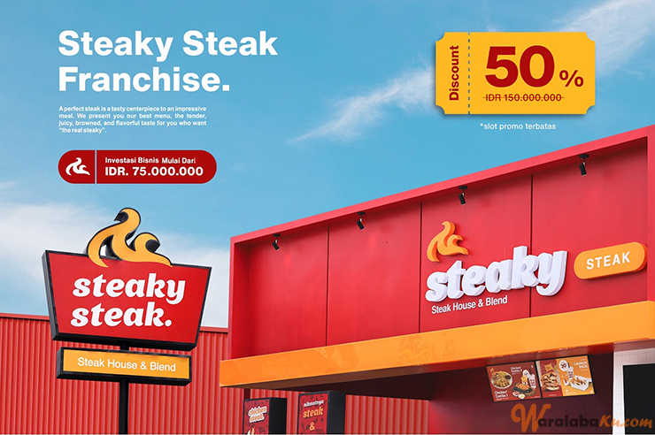 Franchise steaky steak | Peluang Bisnis Makanan Steak - Waralaba Ku